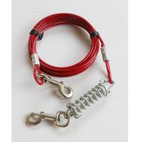 China High Tensile Strength Pet Training PVC Coated Steel Dog Tie Out Cable And Stake for sale