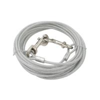 China Heavy Duty Pet Training 7x7 PVC Coated Dog Tie Out Cable And Stake for sale