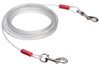 China Heavy Duty Dog Tie Out Cable with 100 Pounds Capacity and 20 Foot Length for Large Dogs for sale