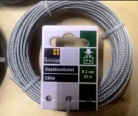 China 2.0mm 7x7 Structure Galvanized Steel Wire Rope with 1770 MPa Tensile Strength for Safe Protection for sale