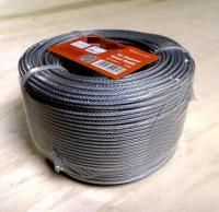 China Clear Vinyl Coated Galvanized Steel Wire Rope 3.0mm Diameter with 350 kgs Breaking Strength for Safety Protection for sale