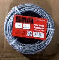 China Clear Vinyl Coated Galvanized Steel Wire Rope 3.0mm Diameter with 350 kgs Breaking Strength for Safety Protection for sale