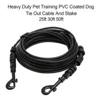 China Heavy Duty PVC Coated High Carbon Steel Dog Tie Out Cable for Pet Restraint and Training for sale