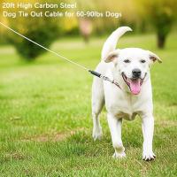 China High Carbon Steel Dog Tie Out Cable and Stake with 1000lbs Tensile Force and 20 Foot Length for Secure Pet Restraint for sale