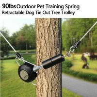 China Outdoor High Carbon Steel Retractable Dog Tie Out Cable with 4.41 KN Breaking Strength and Customizable Length for sale