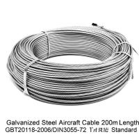 China Galvanized Steel Aircraft Cable 1.8mm Diameter 2000m Length for Safety Protection and Binding for sale