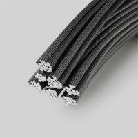China 7x7 Structure Black Galvanized Steel Aircraft Cable with 750 kgs Breaking Strength for sale