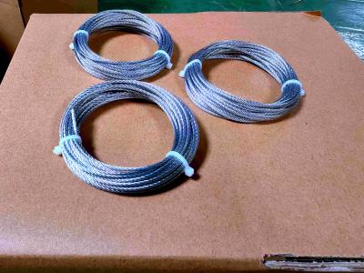 China 2.0mm 7x7 Structure Galvanized Steel Wire Rope with 6m Length for Safe Protection for sale