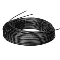 China Black Steel Wire Rope for Theatre Rigging and Stage Performance with Non-Reflective Finish for sale