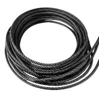 China Flexible Black Carbon Steel Wire Rope Cable in 6mm 8mm 10mm 12mm Sizes with 6x19+IWS Structure for sale