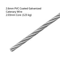 China 2.6mm PVC Coated Galvanized Catenary Wire with 2.03mm Core and 123 kg Breaking Load for sale