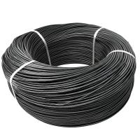 China 7x7 Structure Black Galvanized Steel Aircraft Cable with 750 kgs Breaking Strength for sale