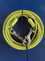China Heavy Duty Dog Tie Out Cable with 100 Pounds Capacity and 20 Foot Length - Weather-resistant and Rust-proof for sale