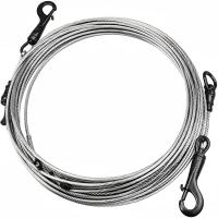 China Heavy Duty Dog Tie Out Cable with 100 Pounds Capacity and 20 Foot Length for Large Dogs - Weather-resistant and Rust-proof for sale