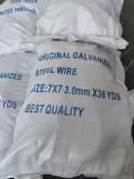 China Galvanized Steel Wire Rope 7x7 Structure 3.0mm Diameter 36 Yards Length Aircraft Cable for sale