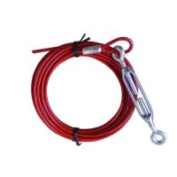 China 50ft Length PVC Coated Rust Resistant Trolley System for Large Dogs with Galvanized Steel Wire Rope for sale