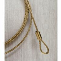 China 7x7 Construction Copper Coated Garage Door Cable Assembly with 1770MPa Tensile Strength Galvanized Steel Wire Rope for sale