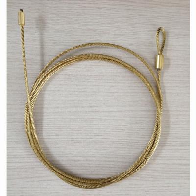 China 7x7 Construction Copper Coated Garage Door Cable Assembly with 1770MPa Tensile Strength Galvanized Steel Wire Rope for sale