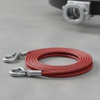 China 5000 Lbs Load Capacity PVC Coated Coiled Trailer Safety Cable with Corrosion Resistant S-Hook for sale