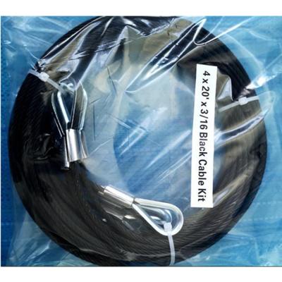 China 20ft 7x19 Construction Galvanized Steel Wire Rope Kit for Safety Applications for sale