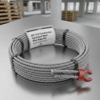 China 20ft 7x19 Construction Galvanized Steel Wire Rope Kit for Safety Applications for sale
