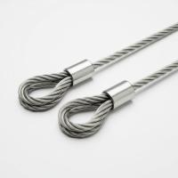 China 7x7 Construction Flemish Eye Wire Rope Sling with Galvanized Surface and 3700lbs Breaking Strength for sale