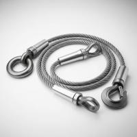 China High Strength Galvanized Wire Rope Sling With Aluminium Sheath for Heavy Duty Lifting for sale