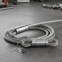 China Pressed Flemish Eye Wire Rope Sling in High Carbon Steel with Galvanized Surface and DIN Standard Compliance for sale