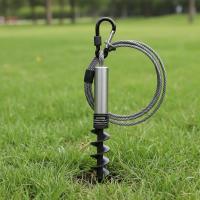 China Outdoor High Carbon Steel Retractable Dog Tie Out Cable with 4.41 KN Breaking Strength and Customizable Length for sale