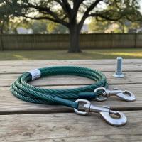 China High Carbon Steel Dog Tie Out Cable with 7x7 Construction and PVC Coated for Outdoor Dog Trolley System for sale