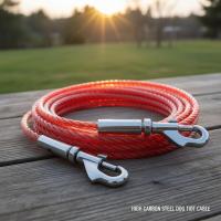 China High Carbon Steel Dog Tie Out Cable with 7x7 Construction and PVC Coated for Outdoor Dog Trolley System for sale