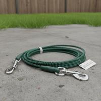 China Heavy Duty Dog Tie Out Cable with 100 Pounds Capacity, 20 Foot Length, and Weather-resistant Steel Construction for Large Dogs for sale