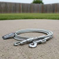 China Heavy Duty Dog Tie Out Cable with 100 Pounds Capacity, 20 Foot Length, and Weather-resistant Steel Construction for Large Dogs for sale