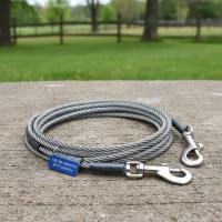 China Heavy Duty Dog Tie Out Cable with 100 Pounds Capacity, 20 Foot Length, and Weather-resistant Steel Construction for Large Dogs for sale