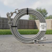 China Heavy Duty Dog Tie Out Cable with 100 Pounds Capacity, 20 Foot Length, and Weather-resistant Steel Construction for Large Dogs for sale