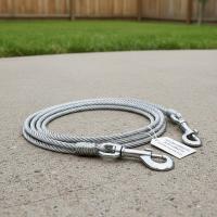 China Heavy Duty Dog Tie Out Cable with 100 Pounds Capacity, 20 Foot Length, and Weather-resistant Steel Construction for Large Dogs for sale