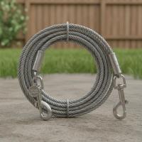 China Heavy Duty Dog Tie Out Cable with 100 Pounds Capacity, 20 Foot Length, and Weather-resistant Steel Construction for Large Dogs for sale