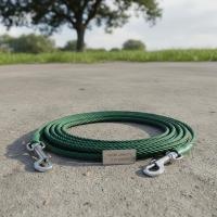 China Heavy Duty Dog Tie Out Cable with 100 Pounds Capacity, 20 Foot Length, and Weather-resistant Steel Construction for Large Dogs for sale