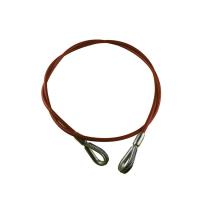China Fall Protection Wire Rope Steel Cable Lanyard with Hook and Ring for sale