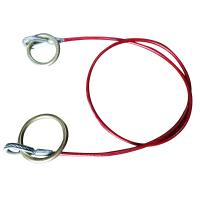 China Fall Protection Wire Rope Steel Cable Lanyard with Hook and Ring for sale