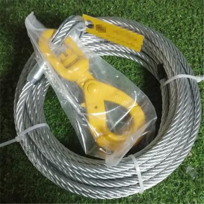 China 6x26 3/8  50ft/150ft tow truck wire rope winch line for sale