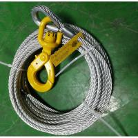 China Wire Rope Winch Cable with Self-locking Swivel Hook for Tow Truck - 6x26+IWRC Construction and 5700 lbs Load Capacity for sale