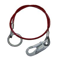 China Heat-Resistant Shock-Absorbing Fall Arrest Lanyard with 7x19 Construction and Anchor for sale