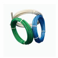 China 7x7 UV Resistant PVC Coated Wire Rope with 1570-1960MPA Tensile Strength and Nylon Coating for sale