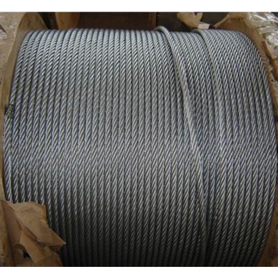 China 6x36 IWRC Galvanized Steel Wire Rope 12mm-52mm Heavy Duty Lifting Cable with Hot Dip Galvanized Class B Coating for sale