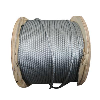 China 6x19 FC Galvanized Steel Wire Rope with Hot Dip Galvanized Finish and DIN 3060 Compliance for Lifting and Rigging for sale