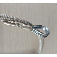 China Vinyl Coated Cable Assembly with two ferrules and thimble at both ends for sale