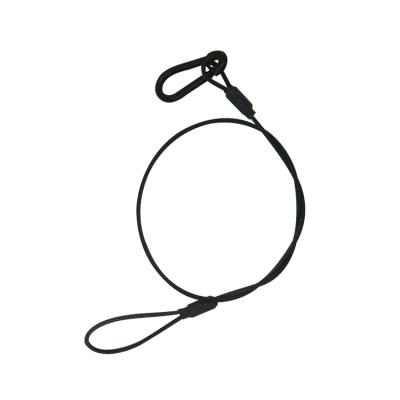 China Black Lighting Safety Cable with snap hook for sale
