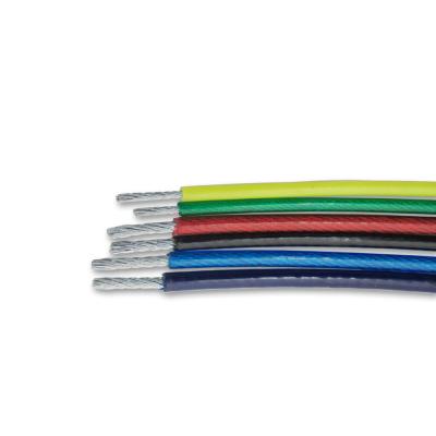China Multiple Color Vinyl Coated Wire Rope Plastic Coated Steel Cable 1-20mm for sale