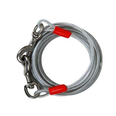 China 30ft Reflective Tie Out Cable And Stake For Large Dogs Up To 120 Pounds for sale